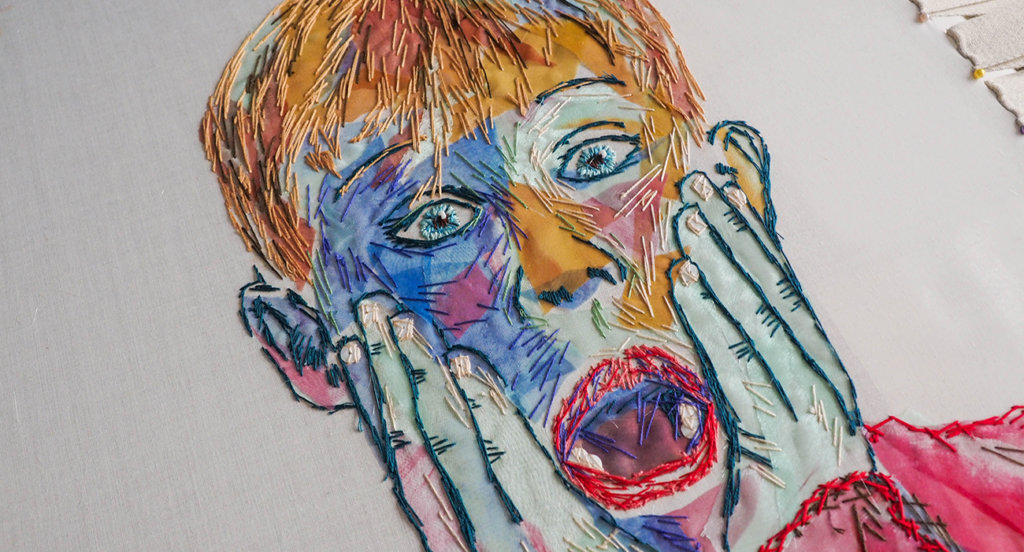 Home Alone Inspired Textile Collages – Unique Textile Artwork for the ...