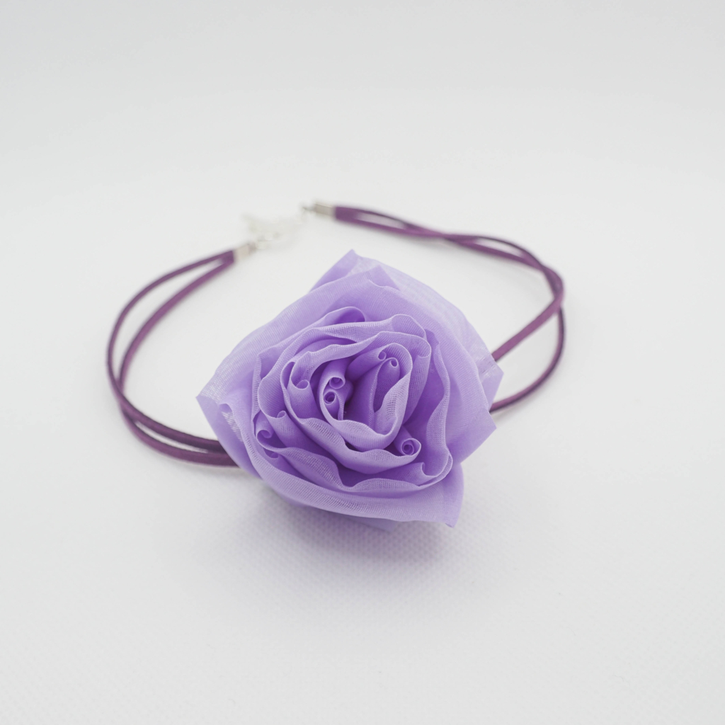 Purple Organza Rose Choker Craft Kit
